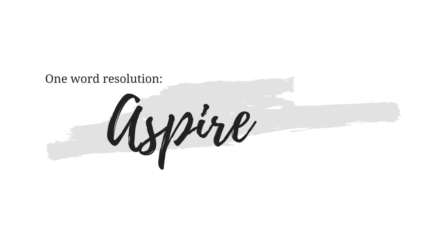 One Word Resolution | Aspire - Thoroughly Modern Millennial